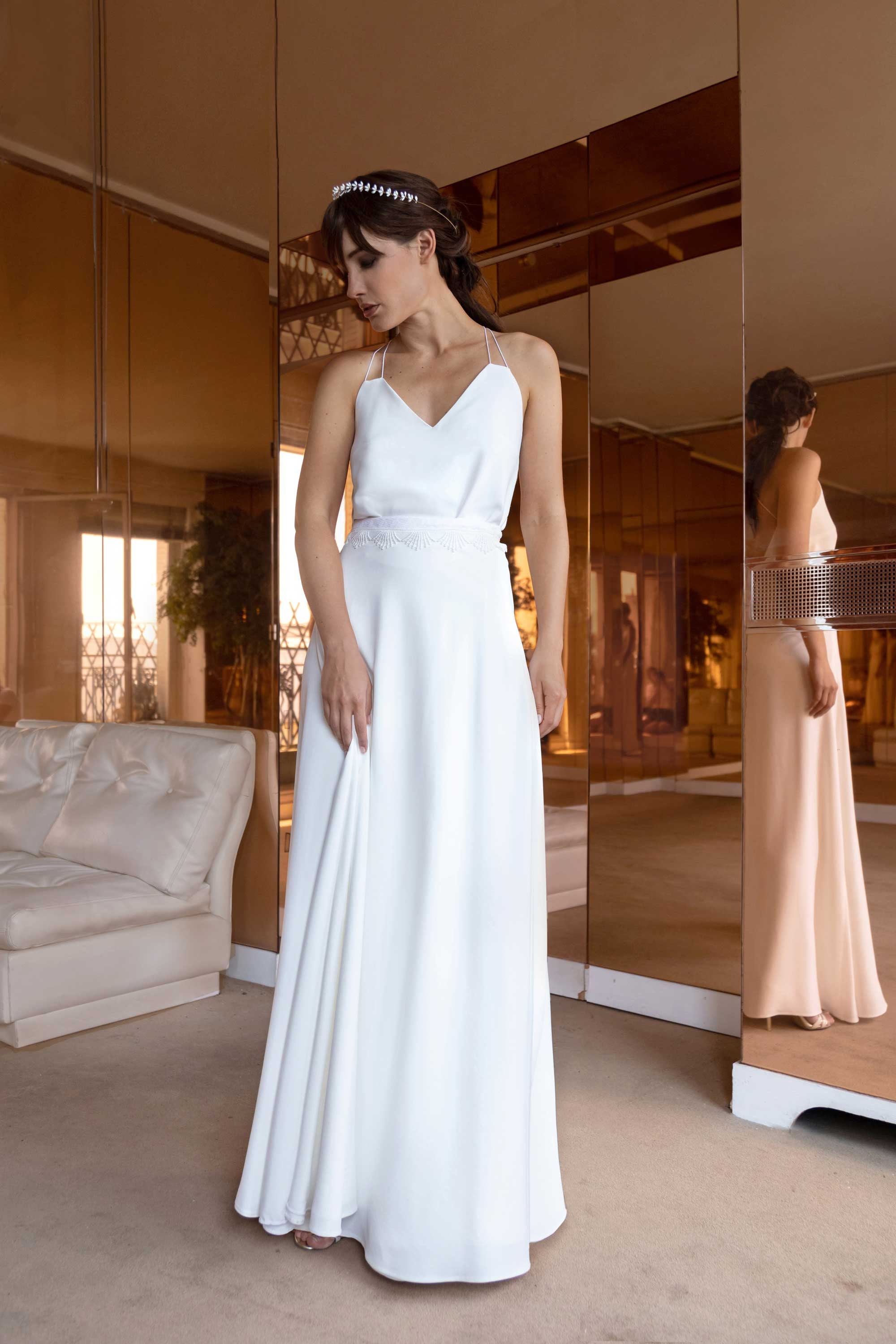 Jupe VENGO Jupe Longue Portefeuille Jupe De Mariée a - Etsy