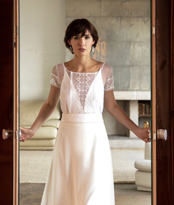 Bridal Lace and Tulle Top tule - Etsy