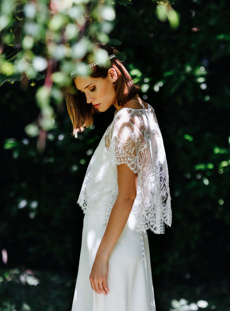 Bridal Ivory Lace Top kathak - Etsy