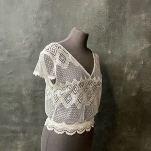 Top Dentelle "brandy", Top Dentelle De Mariée Motif Geoemtrique ...
