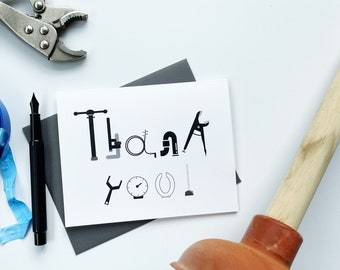 Power Themed Thank You Card Engineering Industrial - Etsy