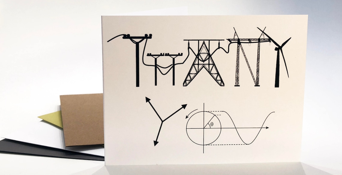 Power Themed Thank You Card Engineering Industrial | Etsy