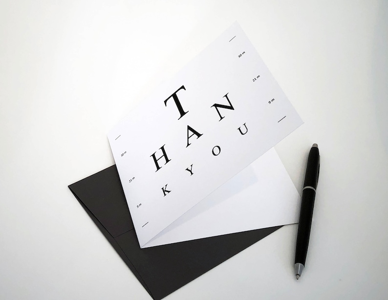 Eye Doctor Thank You Card - Surgery - Eye Test - Glasses - Optometrist ...