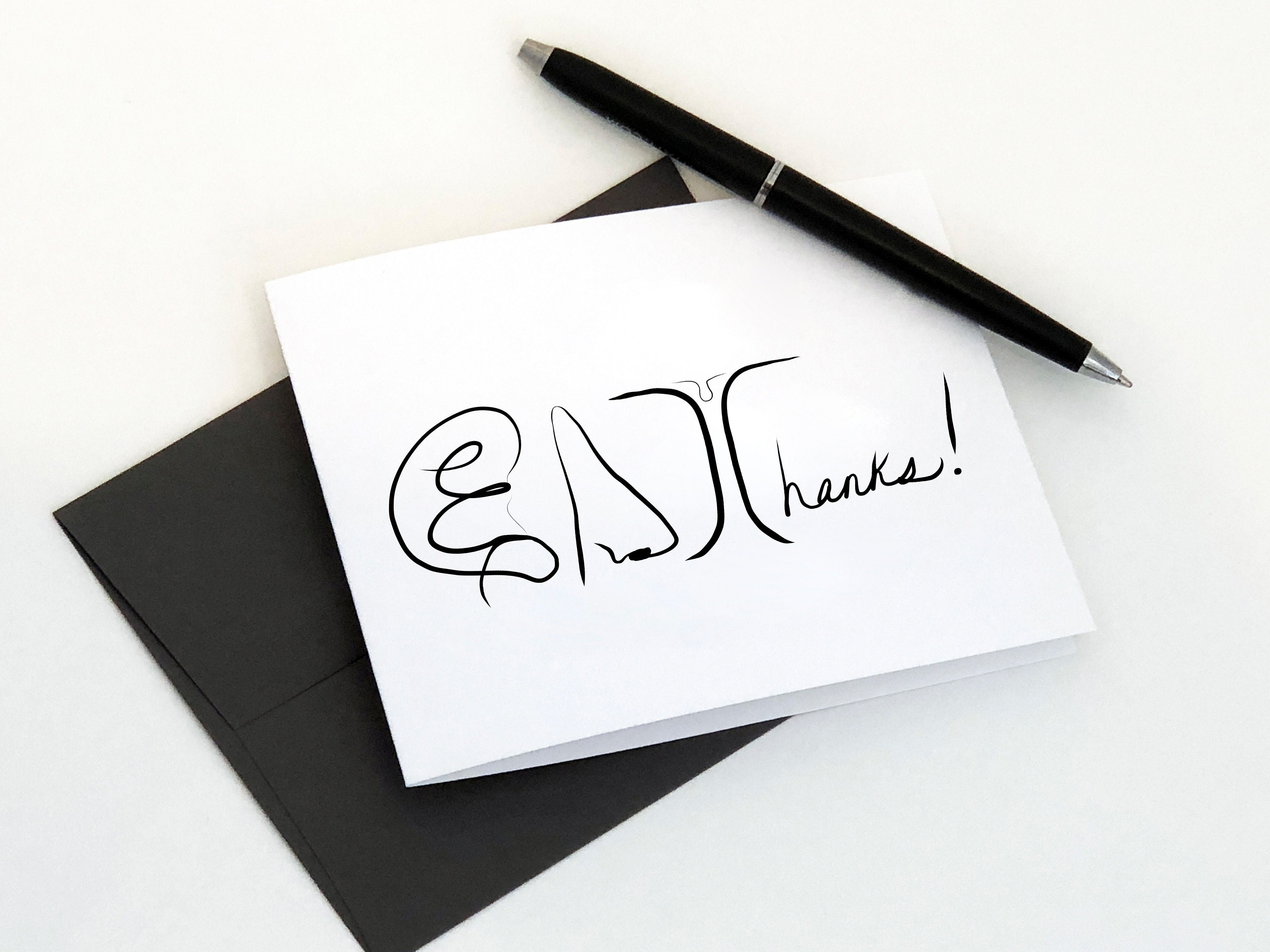 Ear Nose Throat Thank You Card - ENT Doctor - Allergies - Tonsils ...