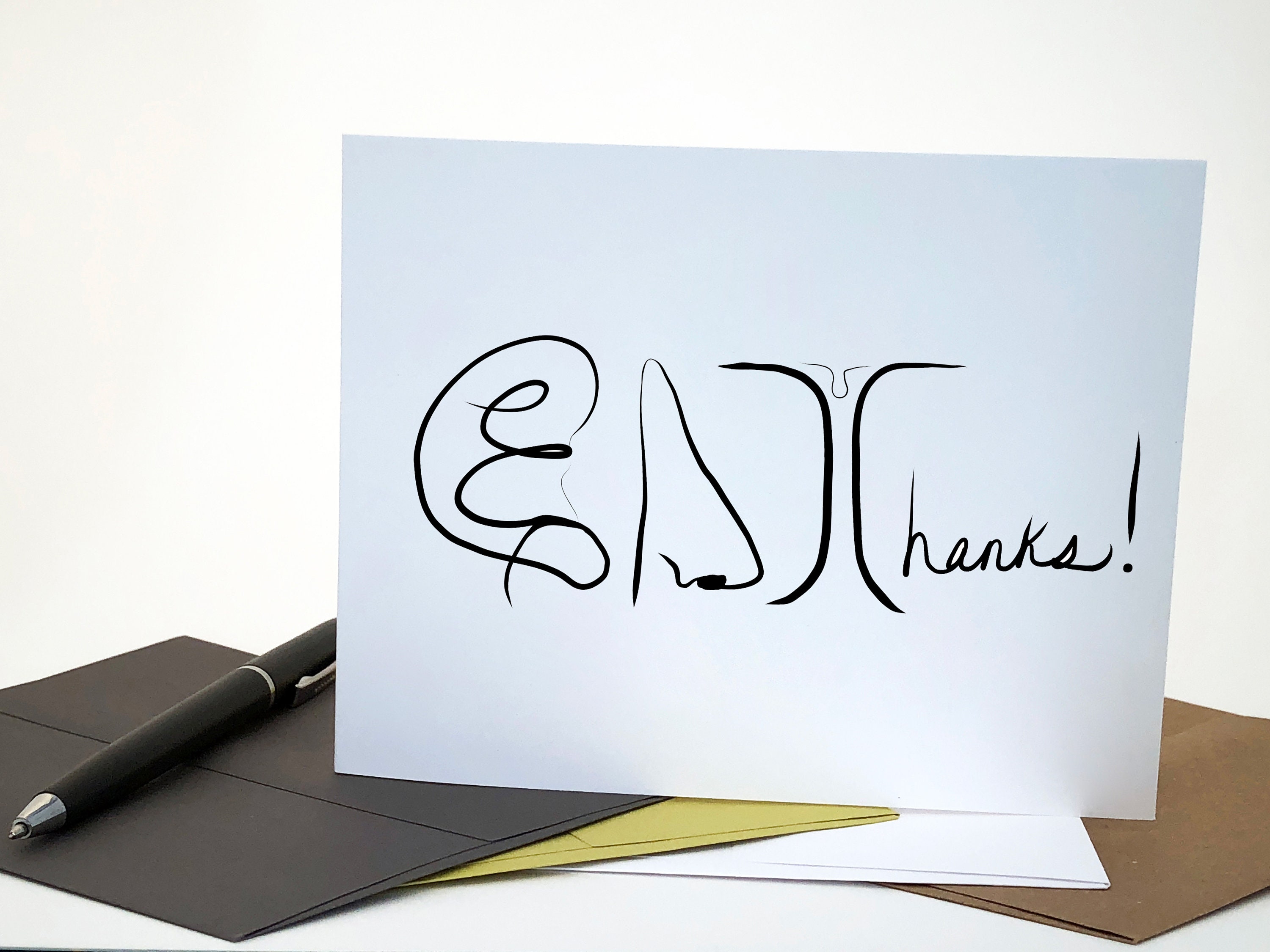 Ear Nose Throat Thank You Card - ENT Doctor - Allergies - Tonsils ...