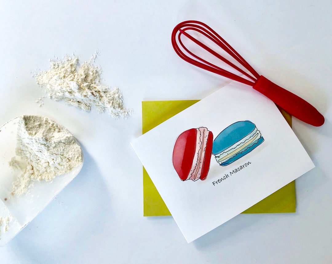 French Macaron Card - Chef - Macarons - Baking - Cookie Lover ...