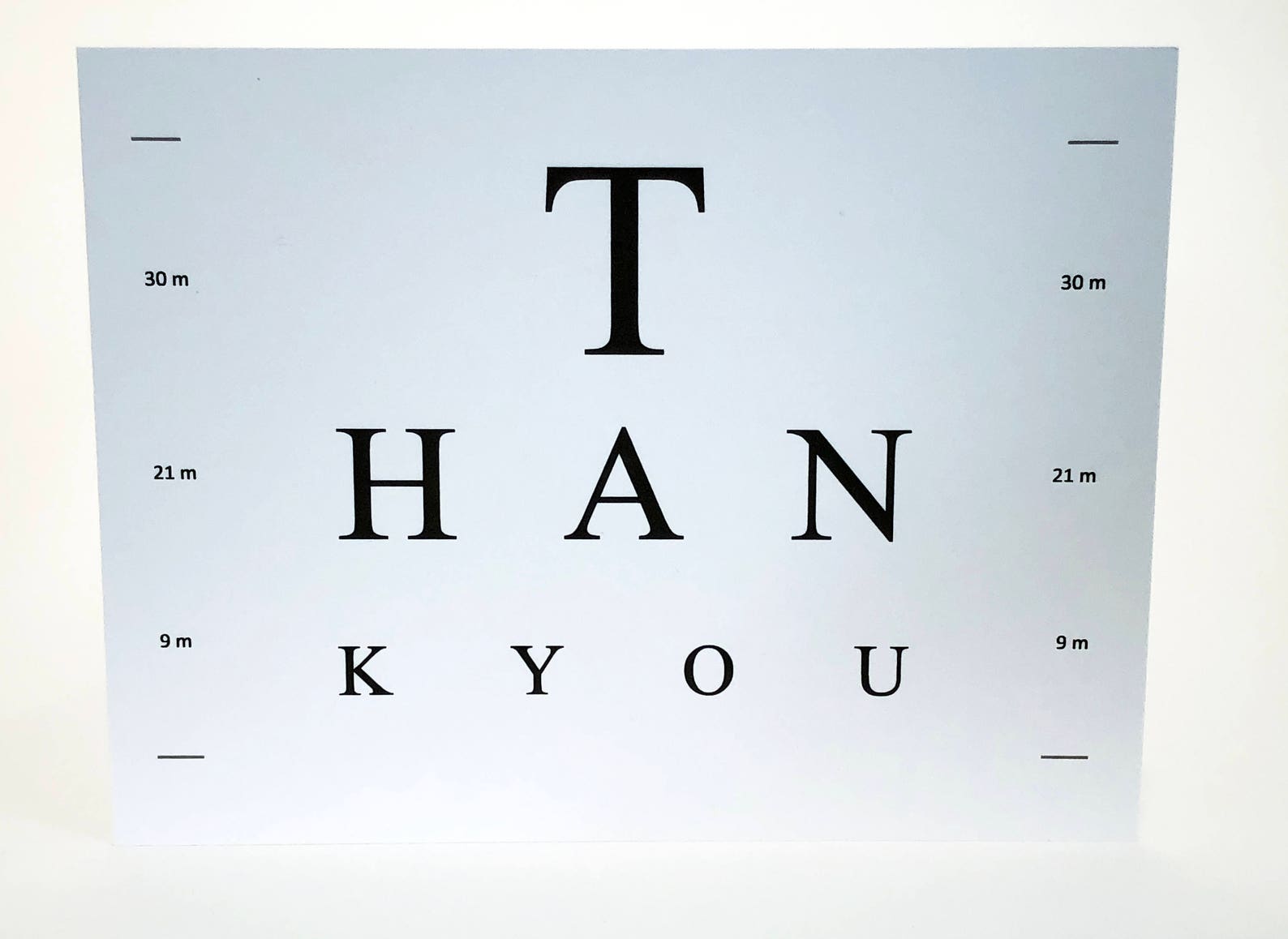 Eye Doctor Thank You Card Surgery Eye Test Glasses Optometrist ...