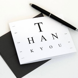 Eye Doctor Thank You Card - Surgery - Eye Test - Glasses - Optometrist ...
