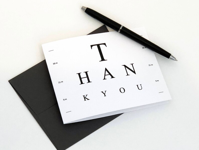 Eye Doctor Thank You Card - Surgery - Eye Test - Glasses - Optometrist ...