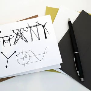 Power Themed Thank You Card - Engineering - Industrial - Electrician ...