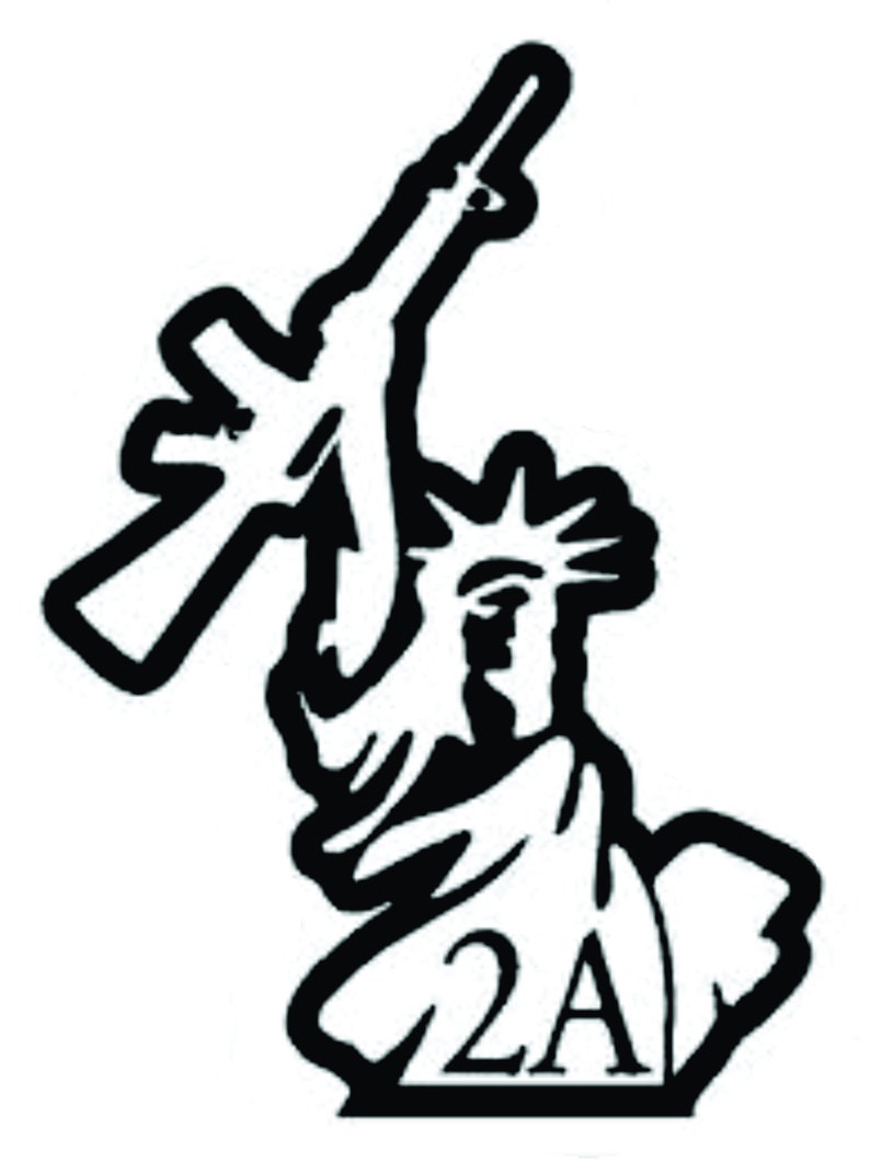 4 5 6 STATUE of LIBERTY 2A Gun 2nd Amendment Pistol Glock Hk Sig Sauer ...