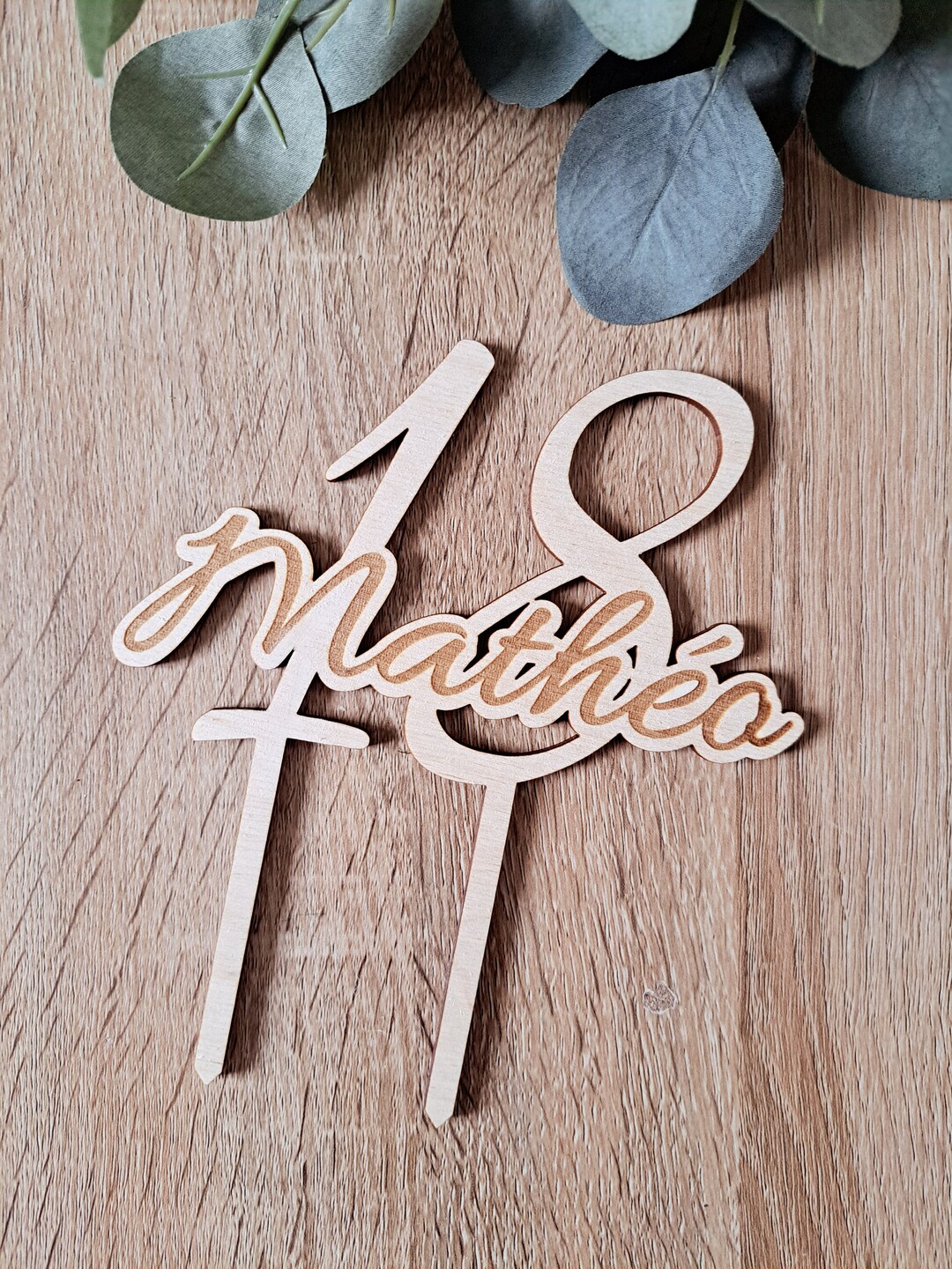 Personalized Birthday Cake Topper First Name and Age - Etsy