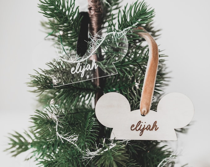 Personalized Mickey Name Tag Gift Tag Custom Mouse Ears - Etsy