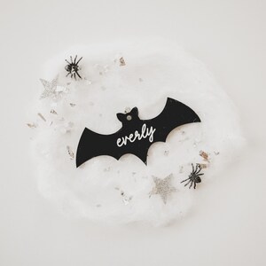 Personalized Name Bat Name Tag • Halloween Gift Basket Gift Tag ...