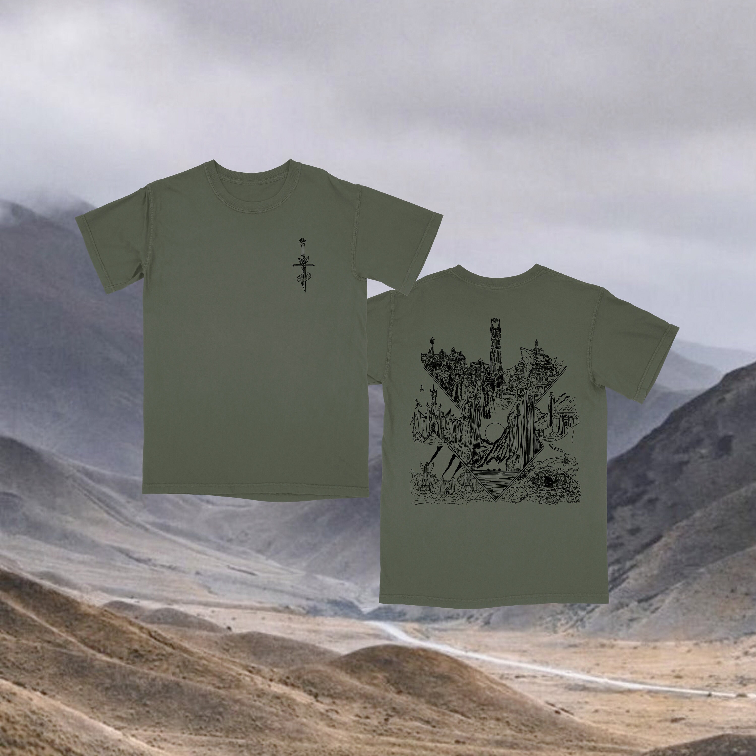 LOTR Middle Earth Inspired Tee, Comfort Colors Unisex Shirt, Bookish ...