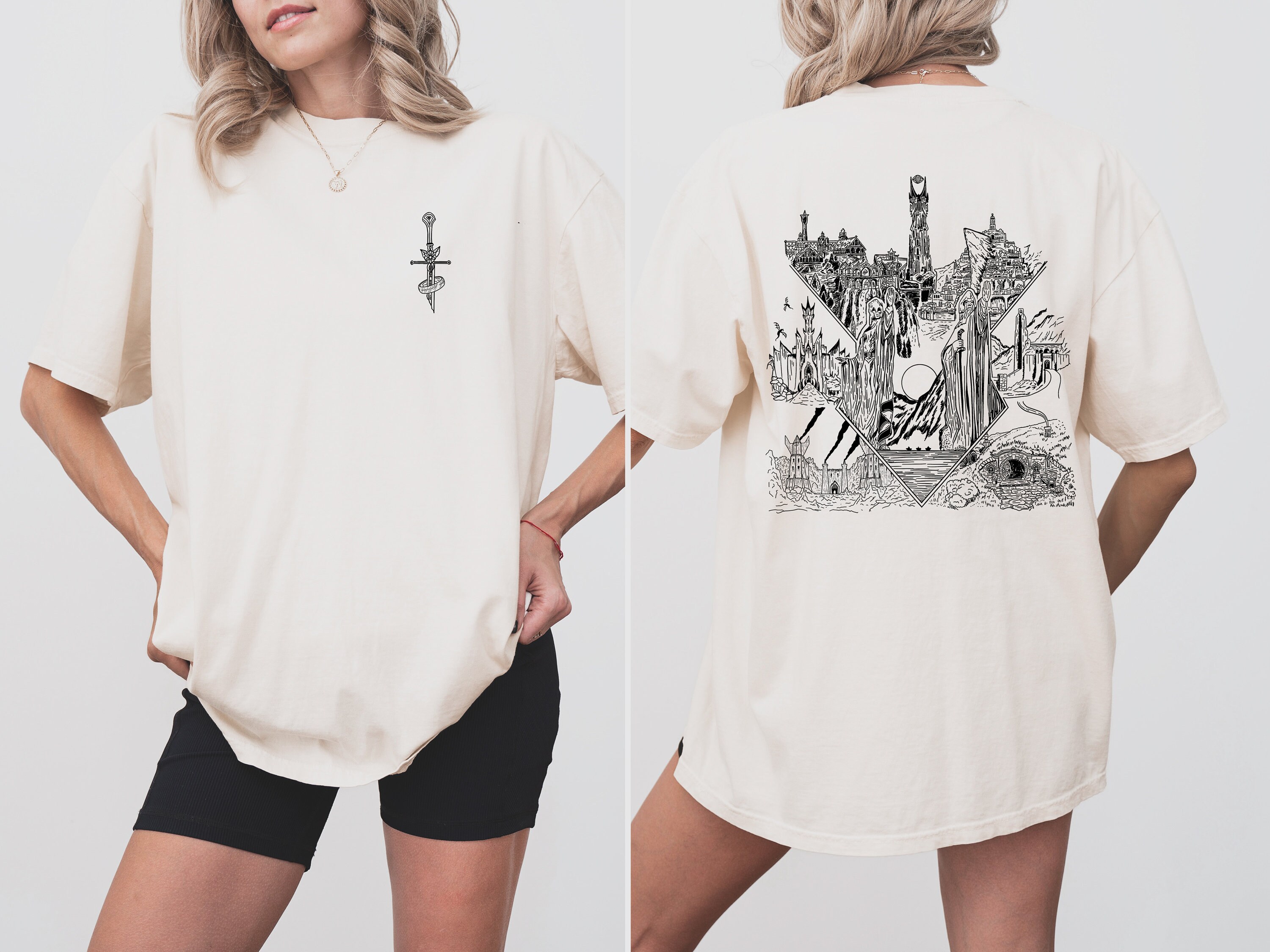 LOTR Middle Earth Inspired Tee, Comfort Colors Unisex Shirt, Bookish ...
