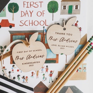 Personalized Apple Name Tag • First Day of School • Teacher Gift ...