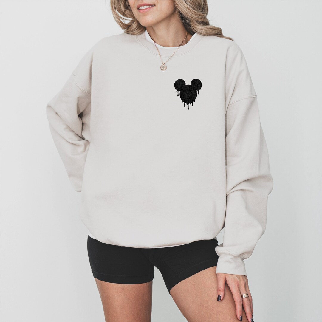 Drippy Mickey Ears Embroidered Disney Sweatshirt, Family Matching ...