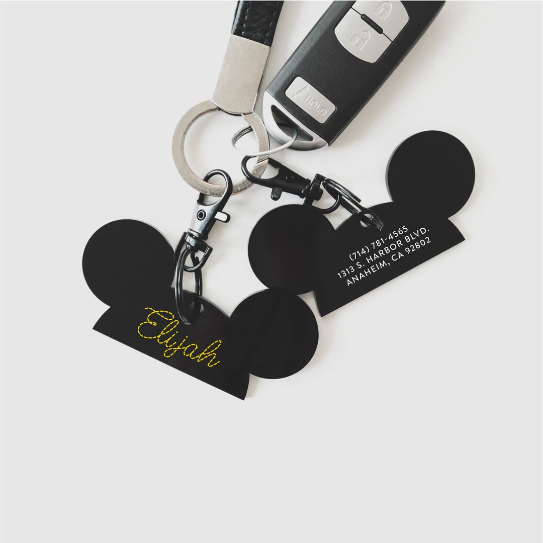 Personalized Mickey Keychain, Custom Disney Luggage Tag, Mickey ...