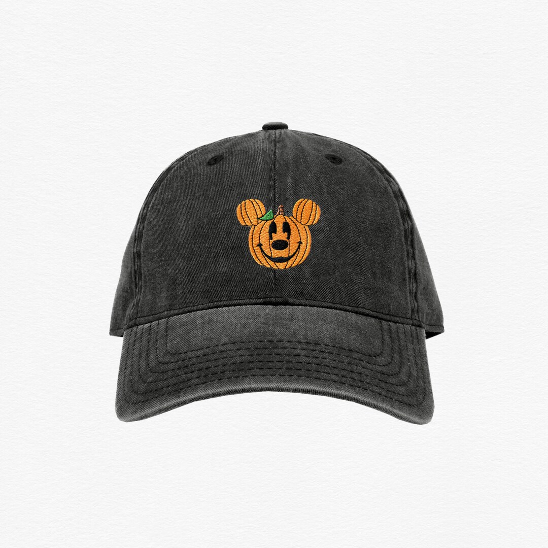 Mickey Pumpkin Embroidered Disney Hat, Disneyland Halloween, Disney ...
