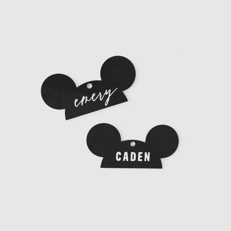 Personalized Mickey Name Tag Gift Tag Custom Mouse Ears - Etsy