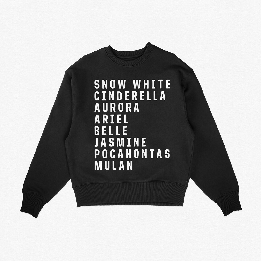 Disney Princesses Character Sweatshirt Princess Shirt Family Matching ...