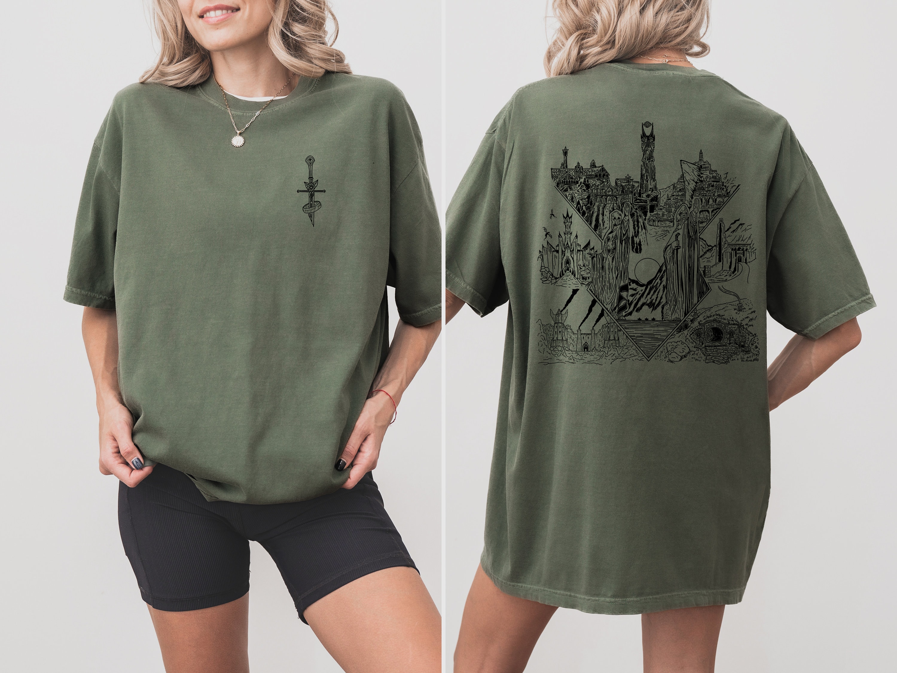 LOTR Middle Earth Inspired Tee, Comfort Colors Unisex Shirt, Bookish ...