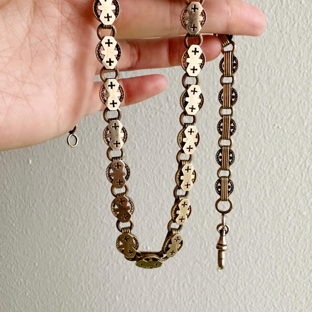 Antique Gold Filled Victorian Book Chain With Dog Clip Clasp 20.25" - Etsy