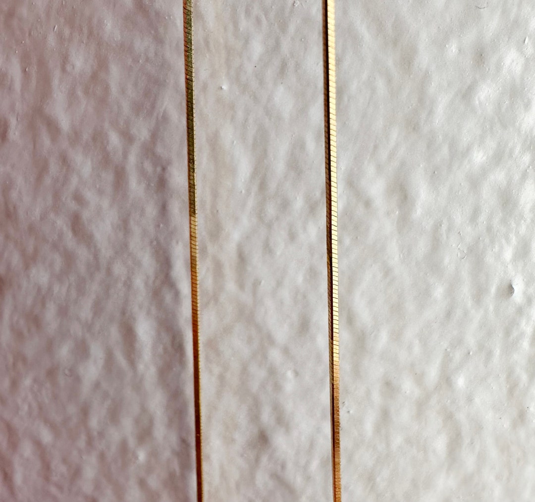 18k Yellow Gold Solid Snake Chain 16 Inches - Etsy