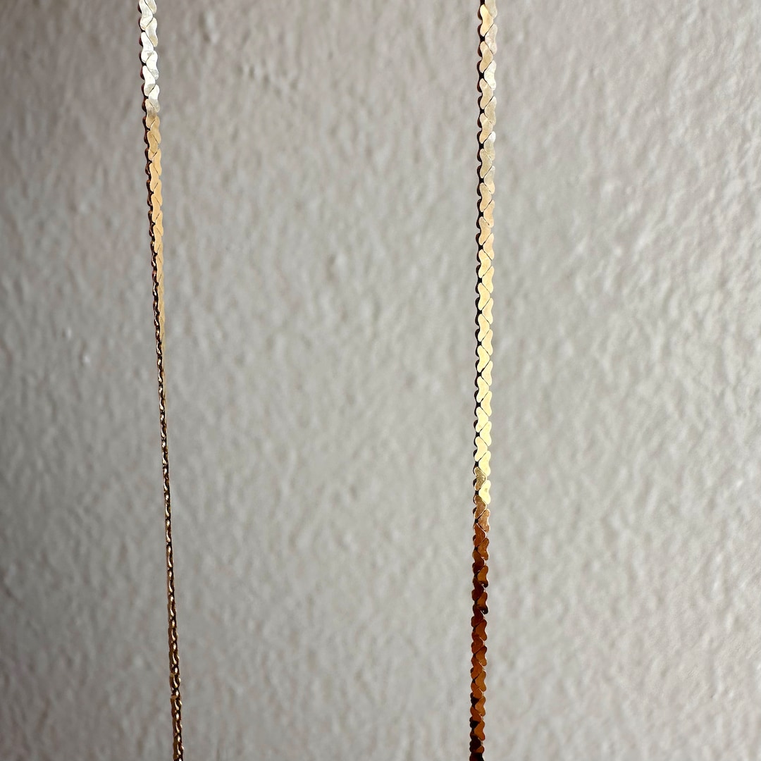 Vintage 14k Yellow Gold Cobra Link Chain 24 Inches - Etsy