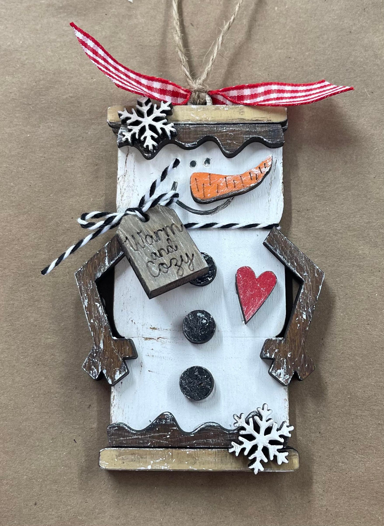 Smore Marshmallow Snowman Ornament Christmas Ornament Holidays Winter ...