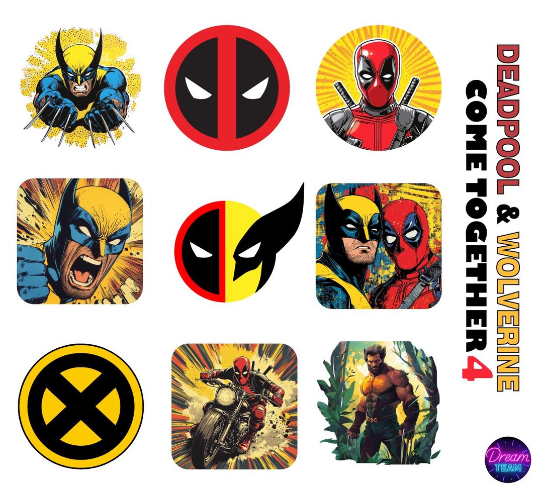 DEADPOOL & WOLVERINE Stickers for Laptop, Phone, Car, Water Bottle ...
