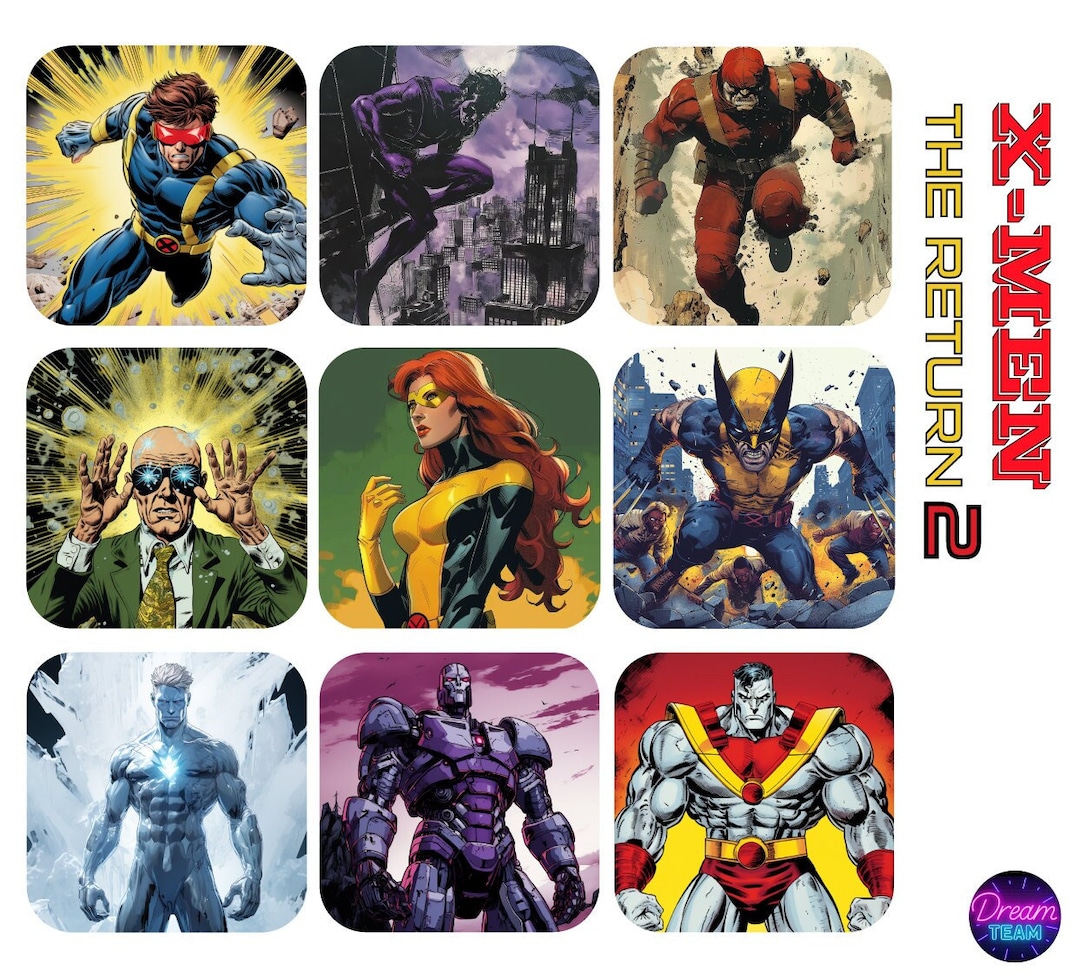 X-MEN Marvel, Wolverine-professor X Cyclops Storm Stickers for Kids ...