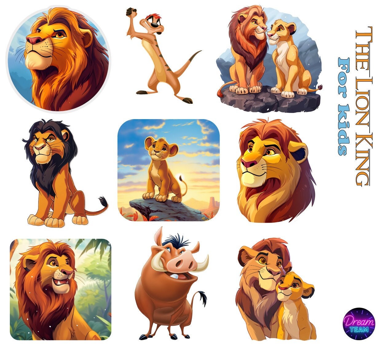 The Lion King-mufasa Stickers for ,kids, Laptop, Phone, Car, Water ...
