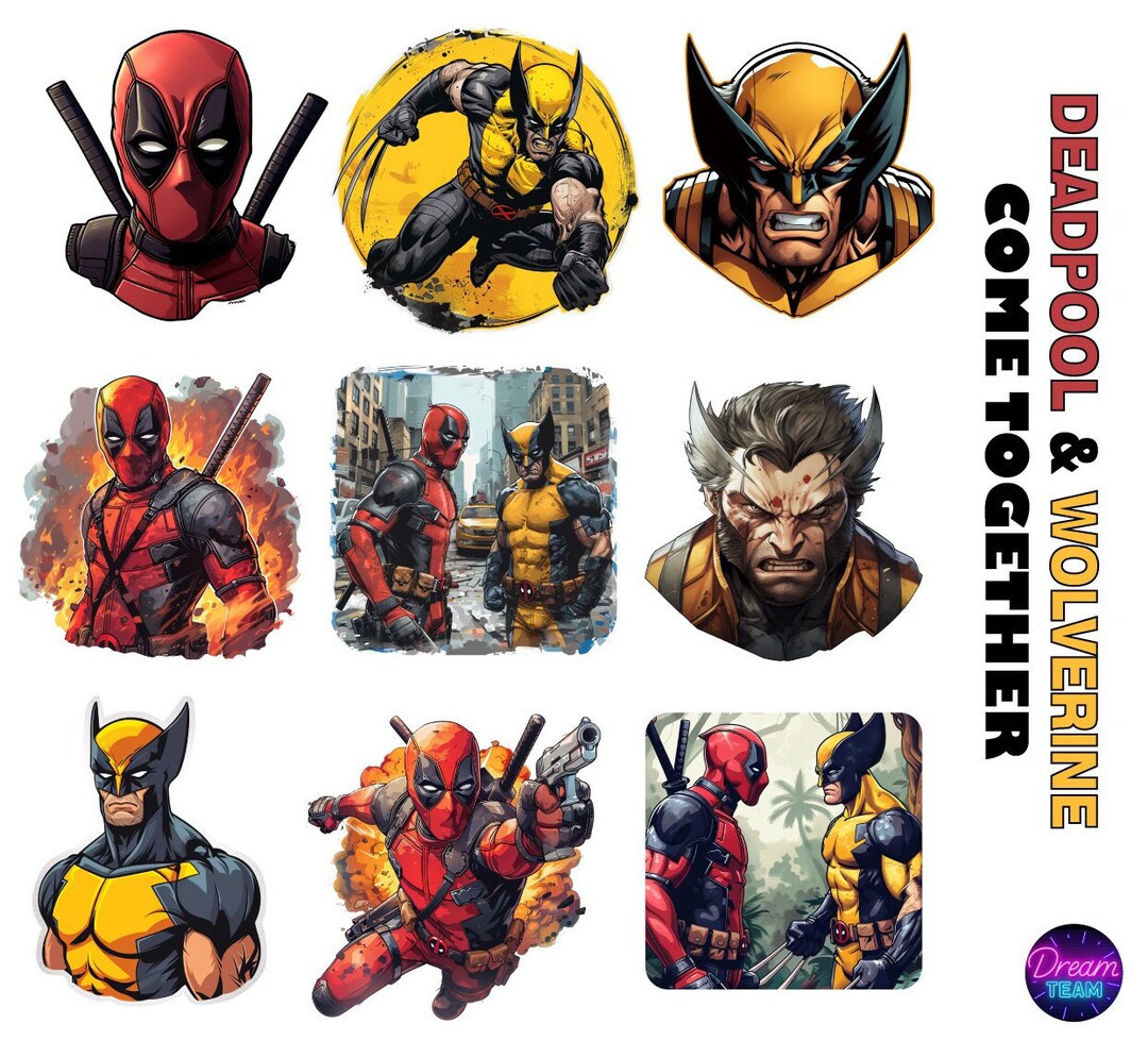 DEADPOOL & WOLVERINE Stickers for Laptop, Phone, Car, Water Bottle ...