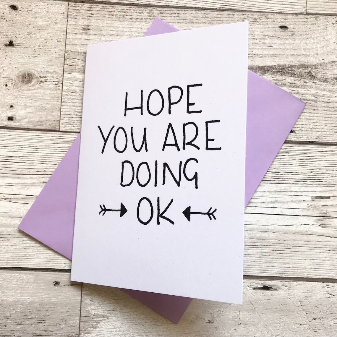 Hope you are ok card thinking of you card long distance | Etsy