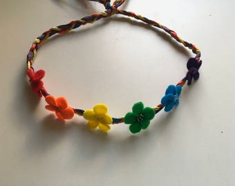 Rainbow flower crown | Etsy