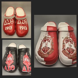 DST Red & White Shoe Charms - Etsy