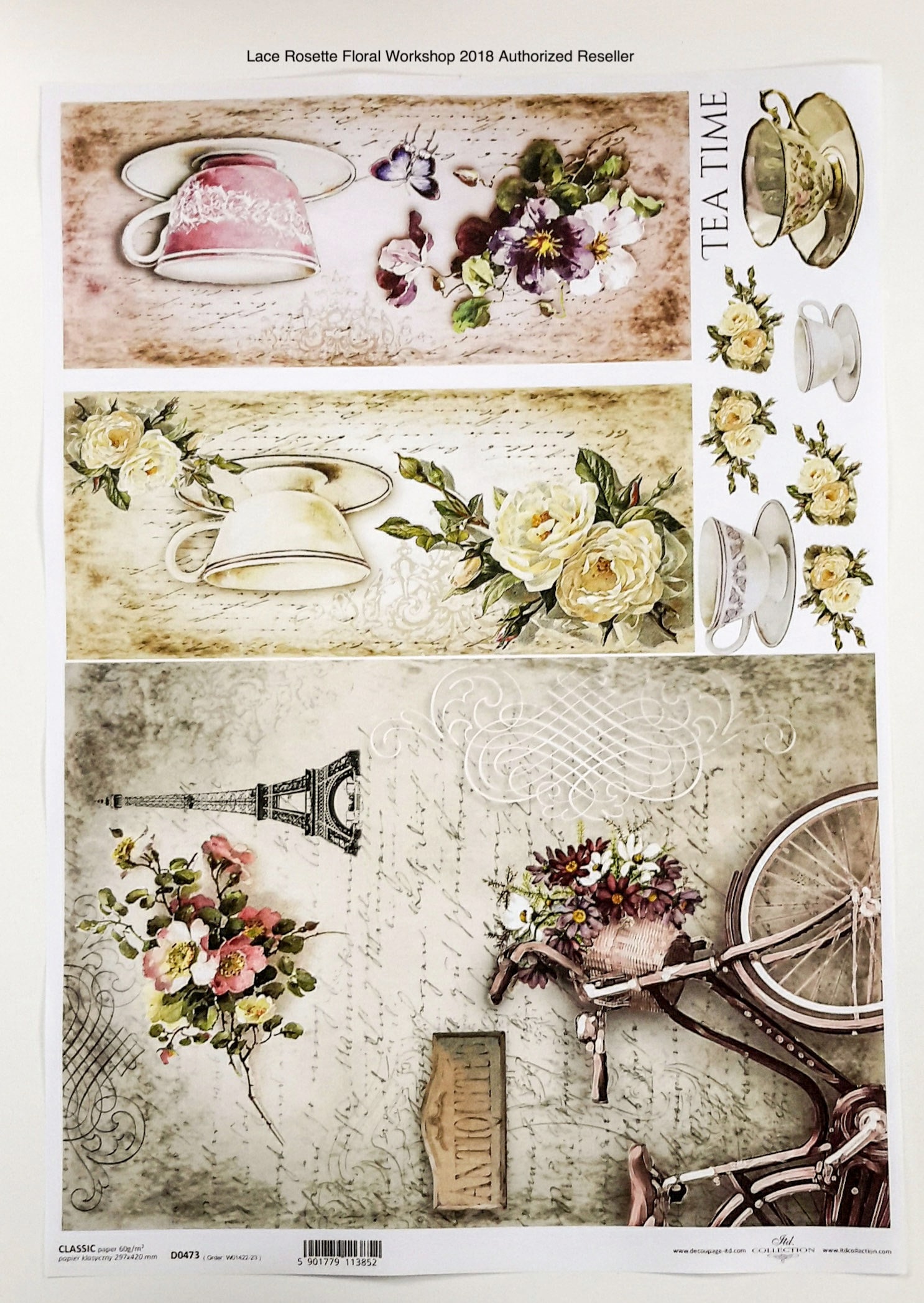 Decoupage Classic Rice Paper Sheets A3 Size (297mm X 400mm) - Set 2 ...