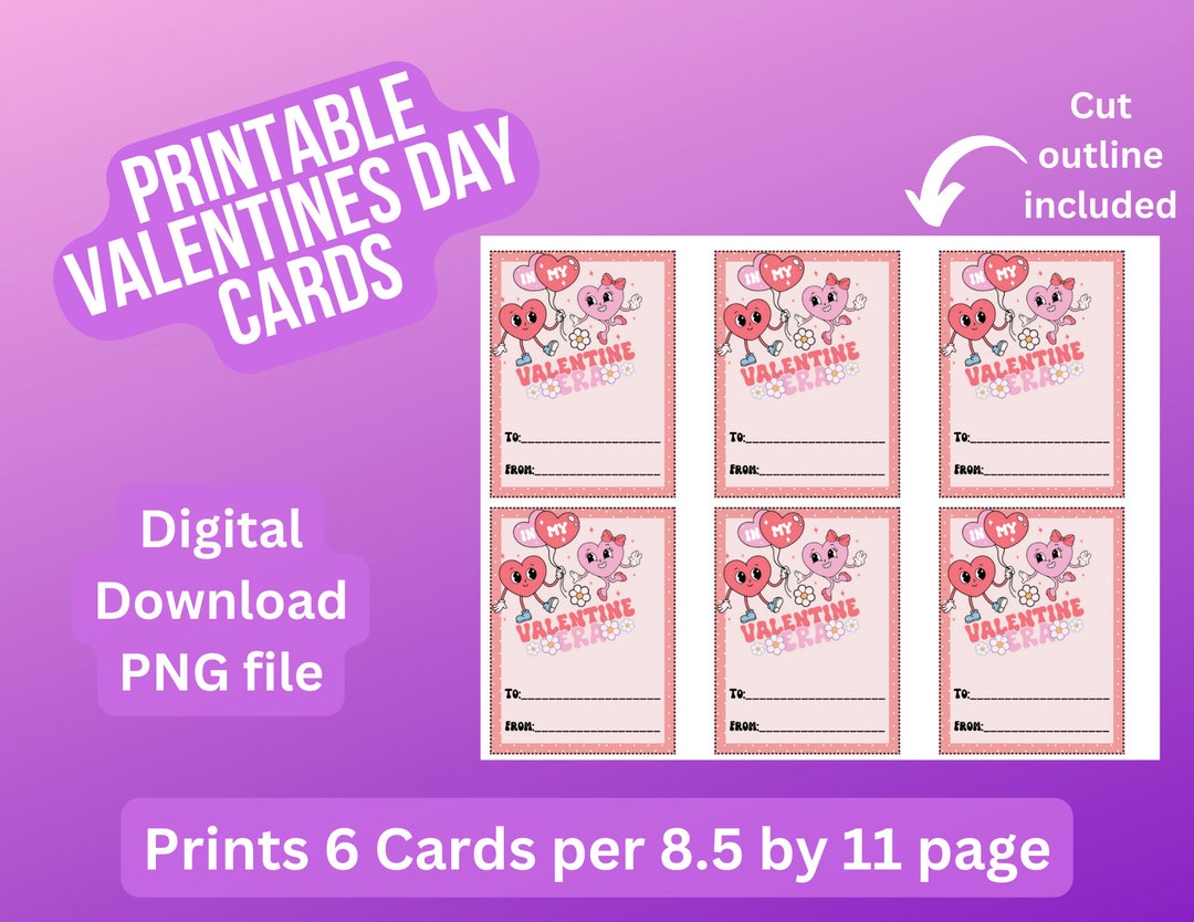 DIGITAL DOWNLOAD ONLY Printable Valentines Day Cards for - Etsy