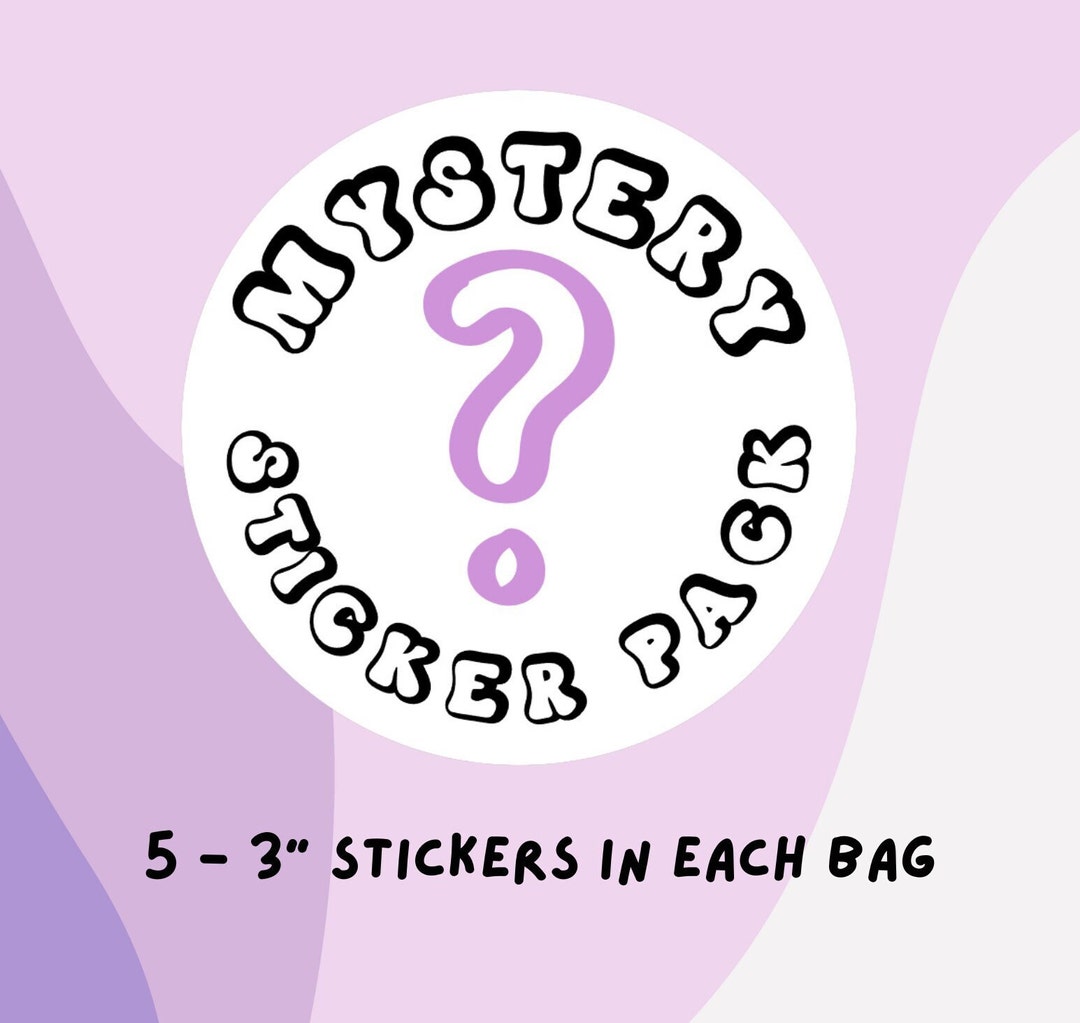 Mystery Vinyl Sticker Pack, Die Cut, Random, Gift, Trendy, Laptop ...