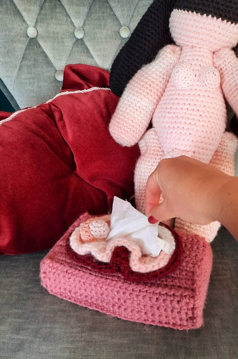Vulva Tissue Box Cover ENG CROCHET PATTERN - Etsy