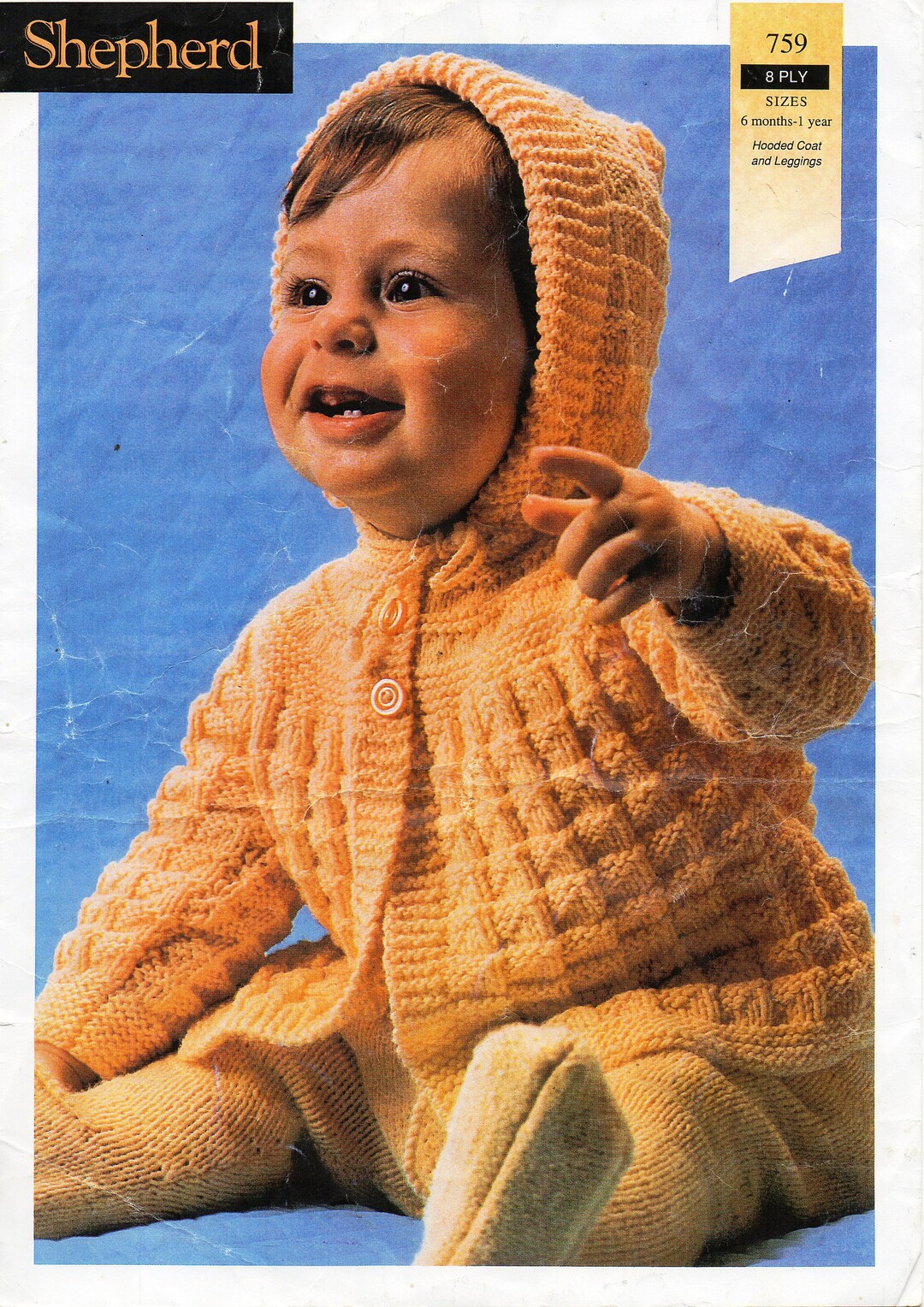 Baby Hooded Jacket KNITTING PATTERN Pdf Download Baby Cardigan With ...