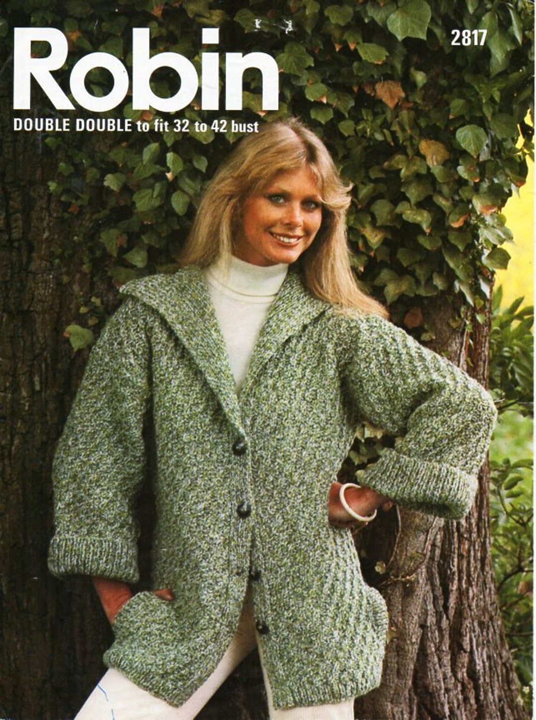 Vintage Womens Chunky Jacket Knitting Pattern Pdf Ladies Coat Cardigan ...