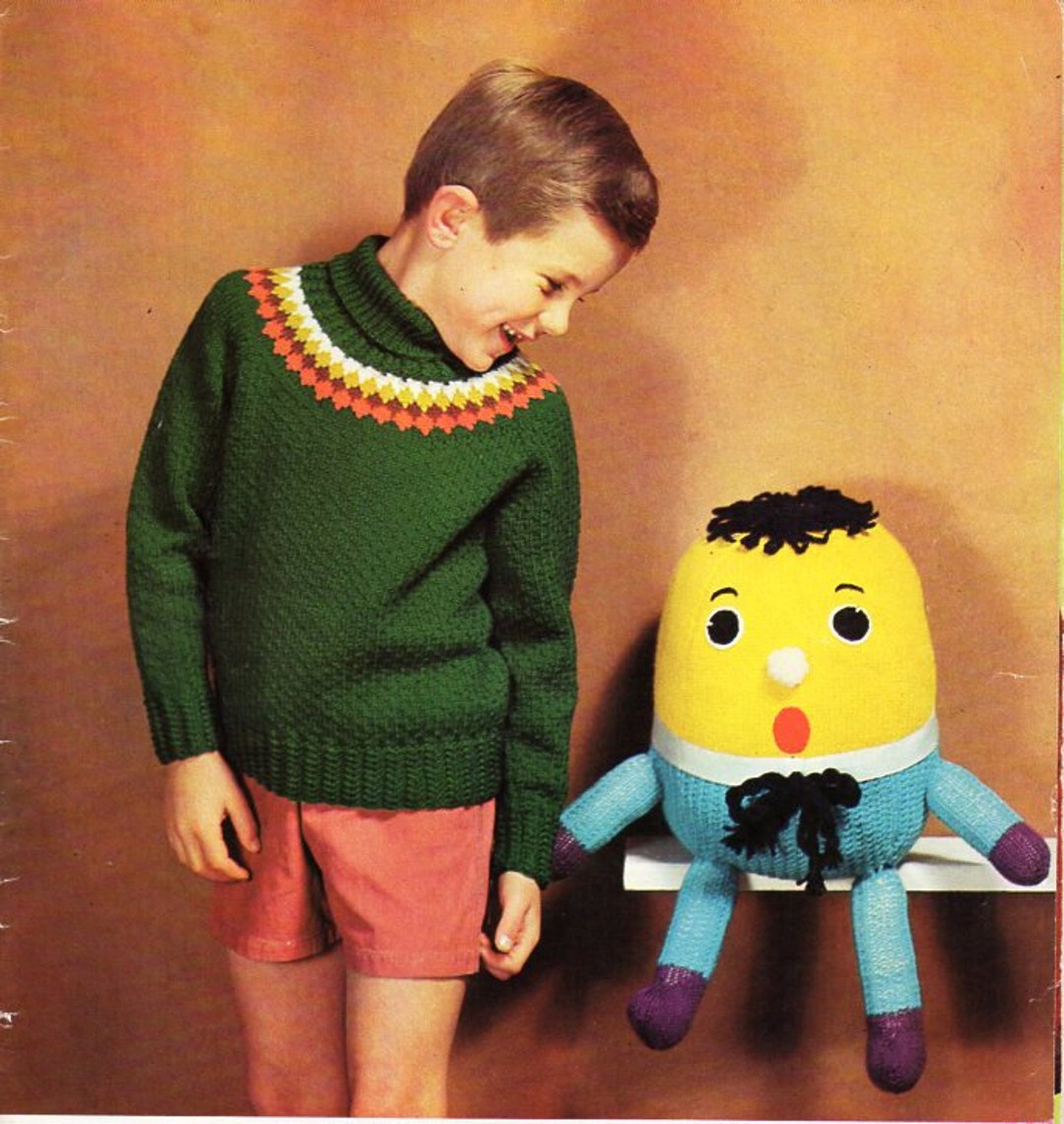 Humpty Dumpty Knitting Pattern Pdf Knitted Toy Soft Toy Childrens Doll ...
