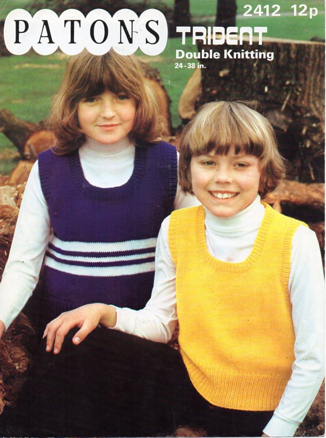 Childrens Tank Top Knitting Pattern Pdf Childrens Slipovers U Neck ...