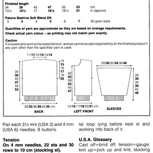 Girls Cardigan KNITTING PATTERN Pdf Download Childrens Round Neck ...