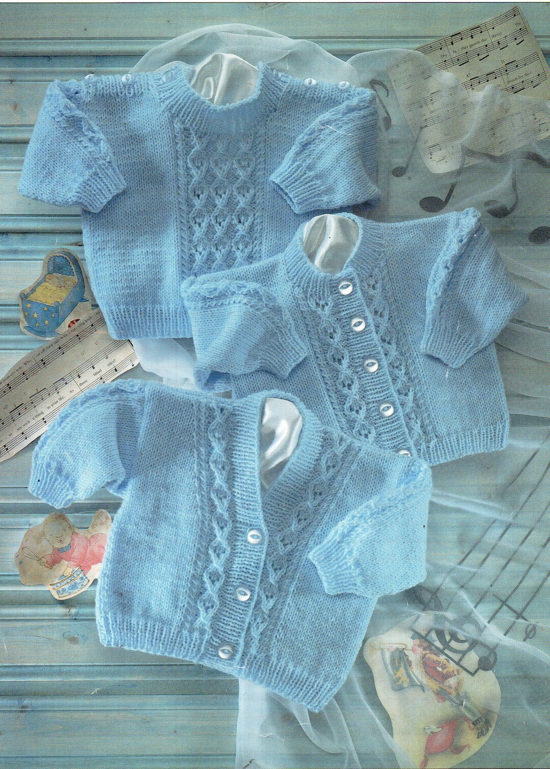 Baby Cable Cardigan and Sweater KNITTING PATTERN Pdf Download Baby ...