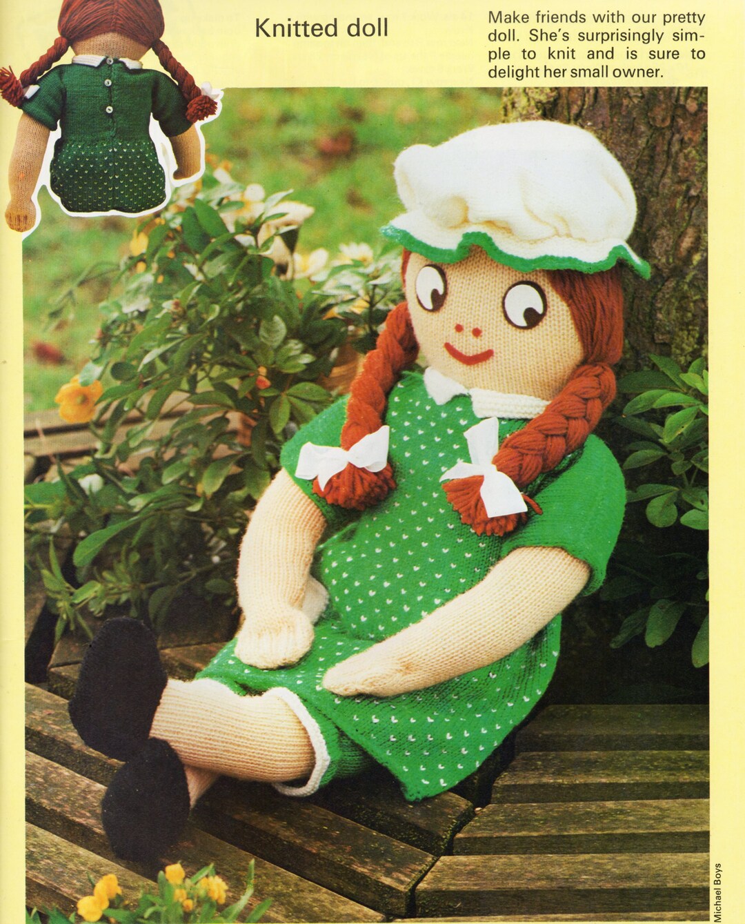 Vintage Rag Doll KNITTING PATTERN Pdf Download Knitted Rag Doll Pattern ...