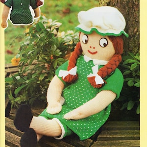 Vintage Rag Doll KNITTING PATTERN Pdf Download Knitted Rag Doll Pattern ...
